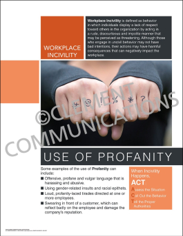 Workplace Incivility & Profanity Poster | Professional Conduct | Clement
