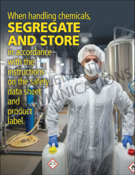 Segregate & Store Chemicals Poster - Safety Compliance