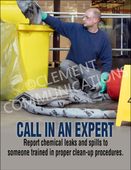 Call in an Expert Safety Poster | Chemical Spill Response | Clement