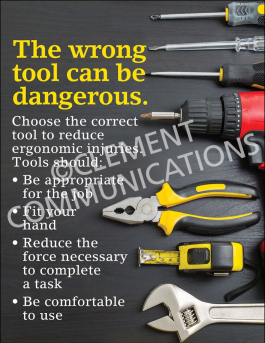 Wrong Tool Safety Poster | Reduce Ergonomic Injuries