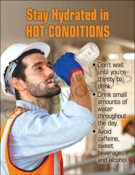 Stay Hydrated in Hot Conditions Poster | Heat Safety | Clement