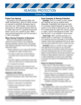 Hearing Protection Examples