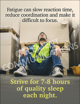 Fatigue Can Slow Reaction Time Safety Poster | Workplace Alertness ...