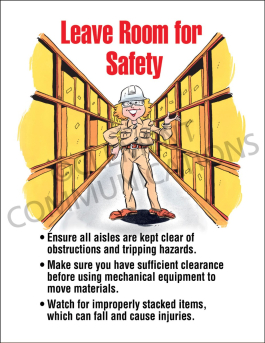 Leave Room for Safety Poster | Aisle & Housekeeping Safety | Clement