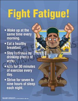Health - Fight Fatigue Poster | Workplace Wellness & Alertness | Clement