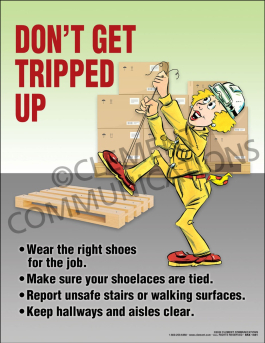 Don’t Get Tripped Up Poster | Footwear & Trip Safety | Clement