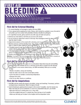 First Aid - Bleeding Poster