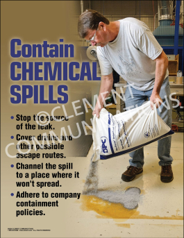 Contain Chemical Spills Poster