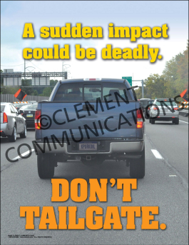 Don’t Tailgate Poster | Fleet & Road Safety | Clement