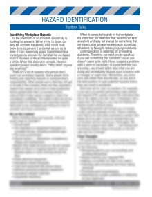 Hazard Reporting - Toolbox Talks - Safety Training