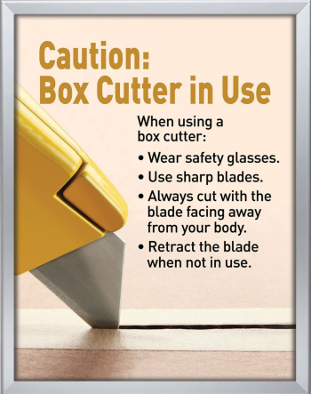 Box Cutter Safety Signs