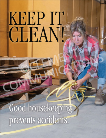 Housekeeping - Keep It Clean Table-top Tent Cards