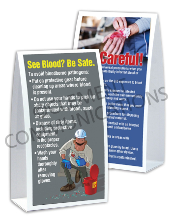 Bloodborne Pathogens – Clean Up – Safety Pocket Guide with Quiz Card