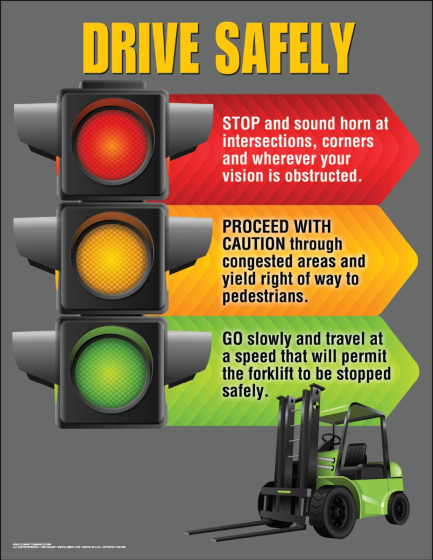 Drive Safely-Forklift Poster