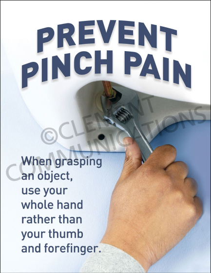 Prevent Pinch Pain Poster