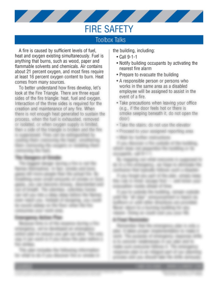 Emergency Preparedness Fire Safety