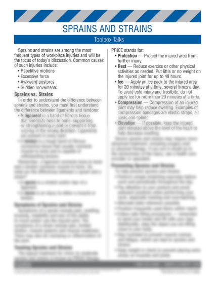 First Aid - Sprains and Strains