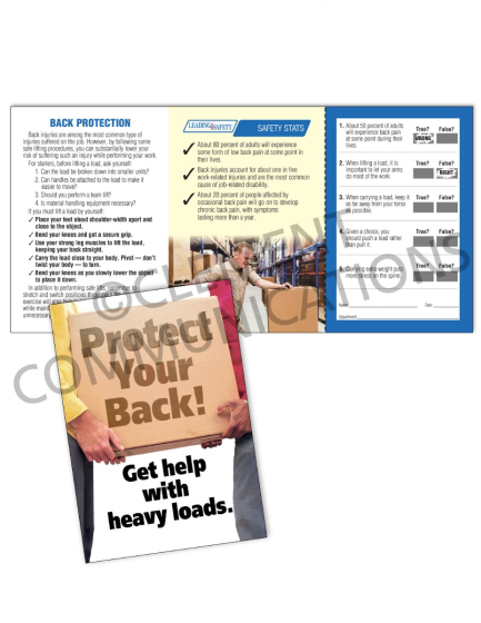 Back Safety – Heavy Box – Pocket Guide with Quiz Card