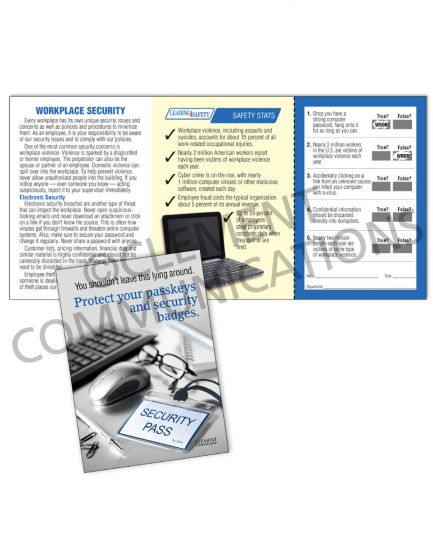 Security – Badges – Safety Pocket Guide with Quiz Card