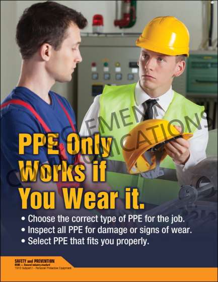 PPE Only Works If You Wear It Poster