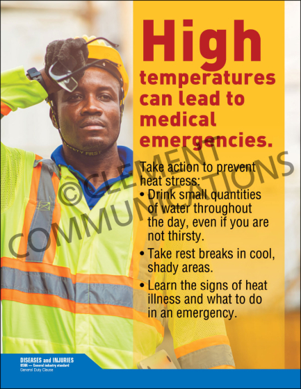 High Temperatures Can Lead To Medical Emergencies Poster