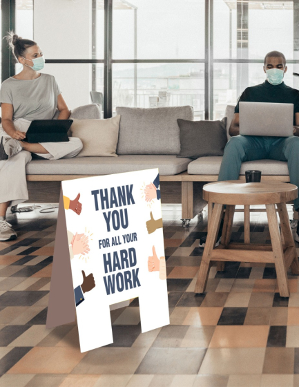 Thank You Indoor Floor Sign