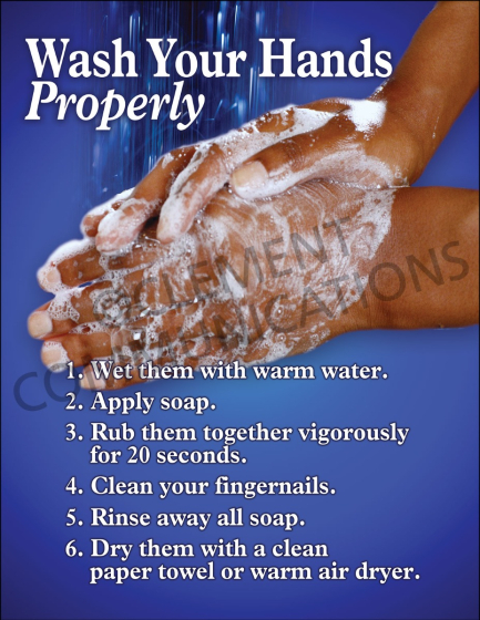 Proper Hand Washing Poster
