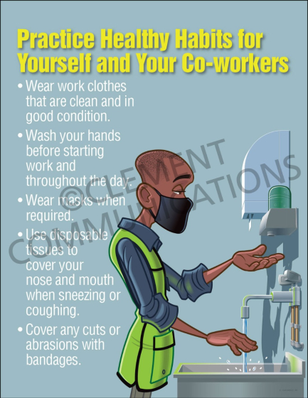 Practice Healthy Habits Poster