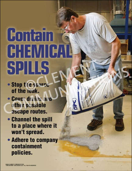 Contain Chemical Spills Poster