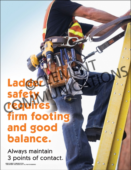 Ladder Safety Requires Poster