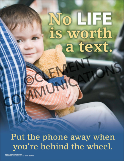 No Life is Worth a Text Poster