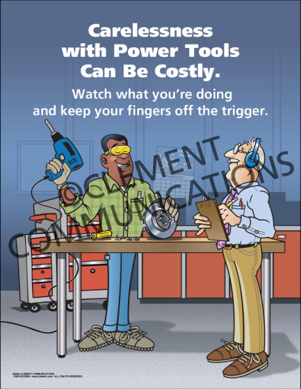 Carelessness with Power Tool Poster